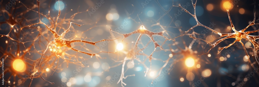 Foto de Medical background of nerve cells for neurology and ...