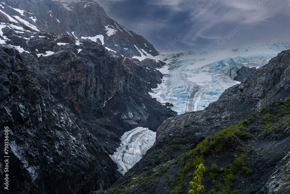 Exit Glacier at Kenai Fjords National Park. Exit Glacier is a glacier ...