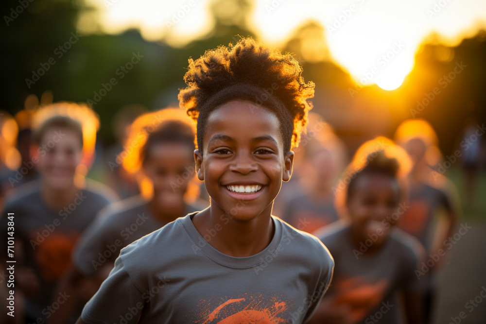Active students leading a community fitness boot camp, exemplifying the ...