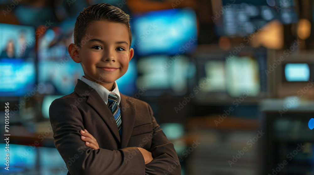 I'm the future, I'm a news anchor boy, children future career in tv ...