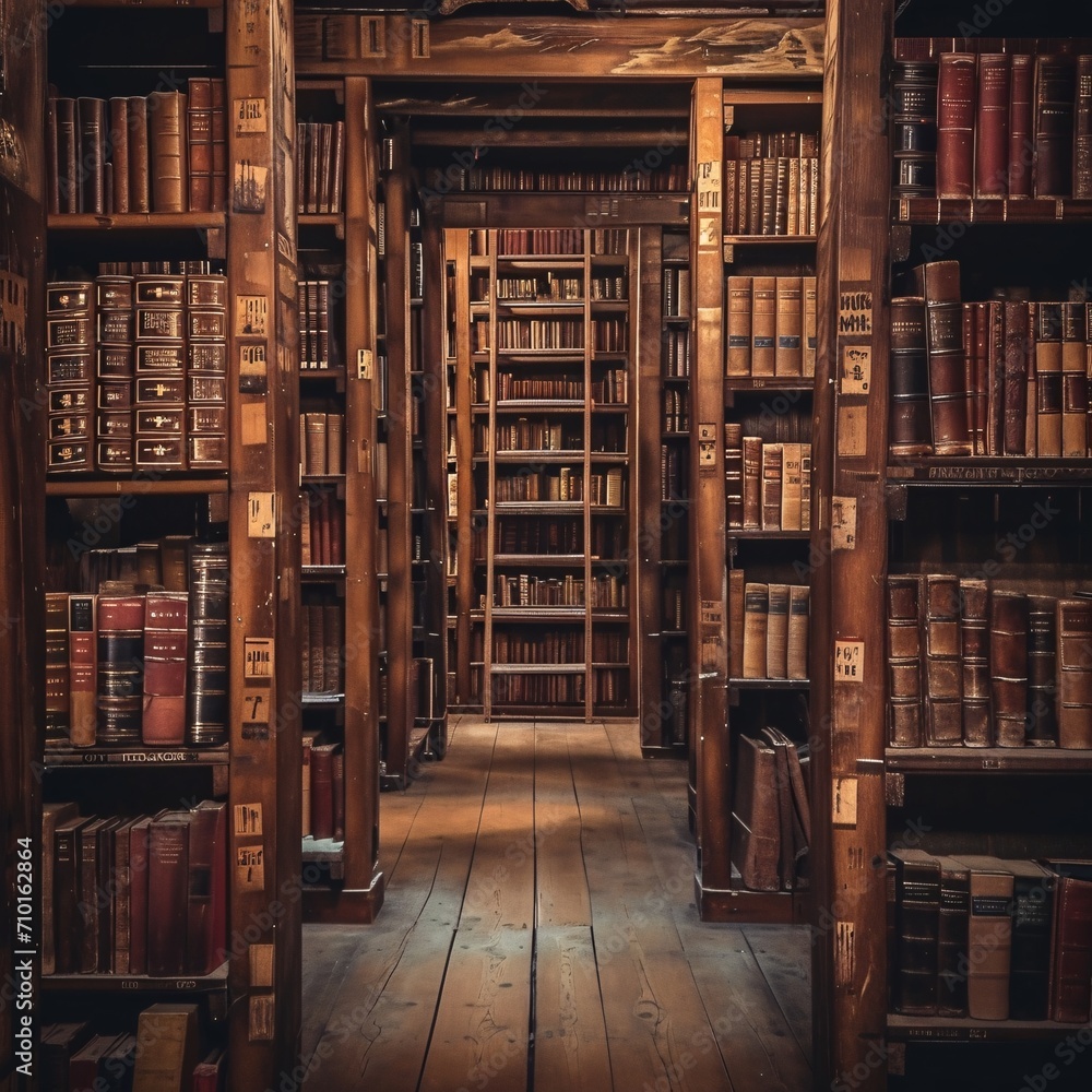 Old Library with Dusty Books and Hidden Nooks A Haven for Book Lovers ...