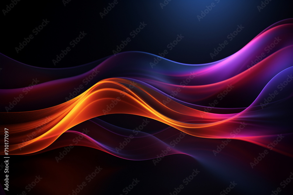 Dark waves with subtle neon highlights, offering a vibrant and ...