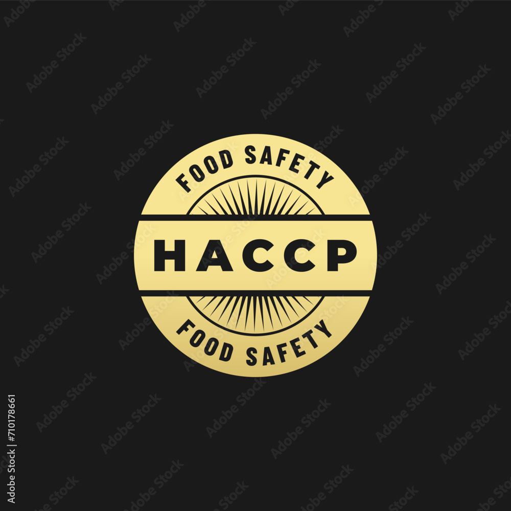 HACCP Food Safety System Label or HACCP Logo Vector Isolated. HACCP ...