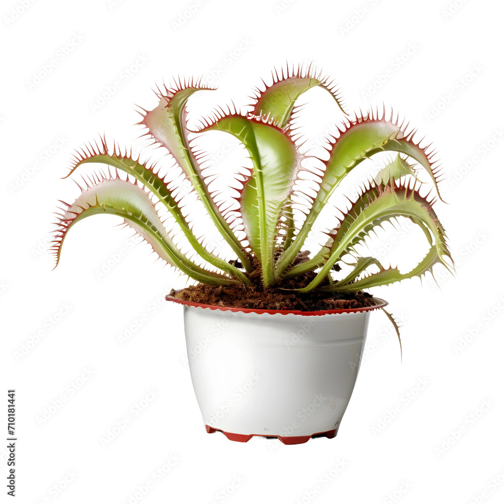 Venus flytrap isolated on transparent background Stock Illustration ...