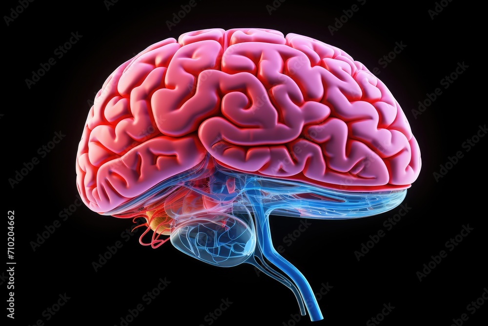 3D Brain Science Scientific Neural networks, cortical columns neural ...