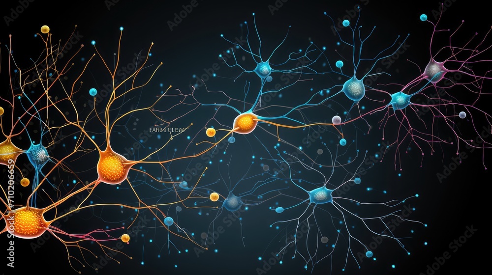 Neuronal human brain axon mind x-ray network: neurons, synapses, brain mapping, neural ...