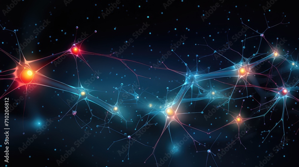 Neuronal human brain axon mind x-ray network: neurons, synapses, brain mapping, neural ...