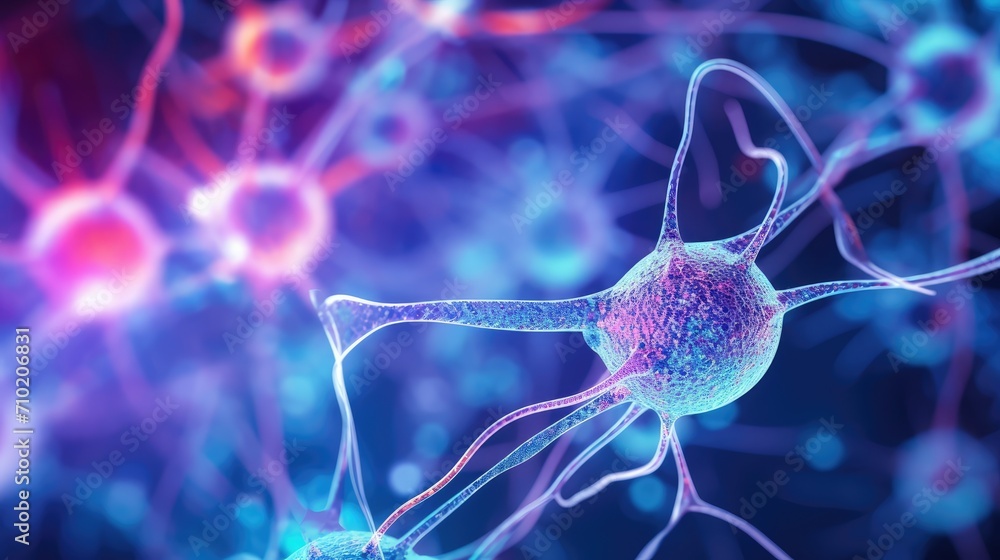 Neuronal human brain axon mind x-ray network: neurons, synapses, brain ...