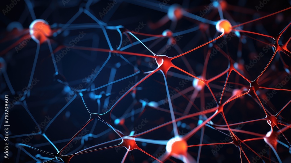 Neuronal human brain axon mind x-ray network: neurons, synapses, brain mapping, neural ...