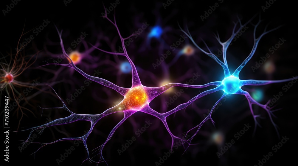 Complex neuronal network neurons synapses in brain. Explore neural encoding and decoding ...