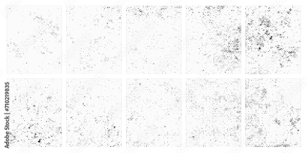 Overlay texture set. Different types of texture stamps (damaged, paint ...