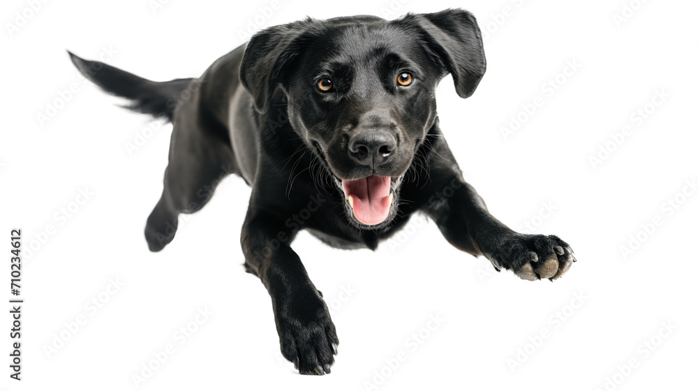 Cachorrinho feliz brincando em um fundo transparente, pronto para ser ...