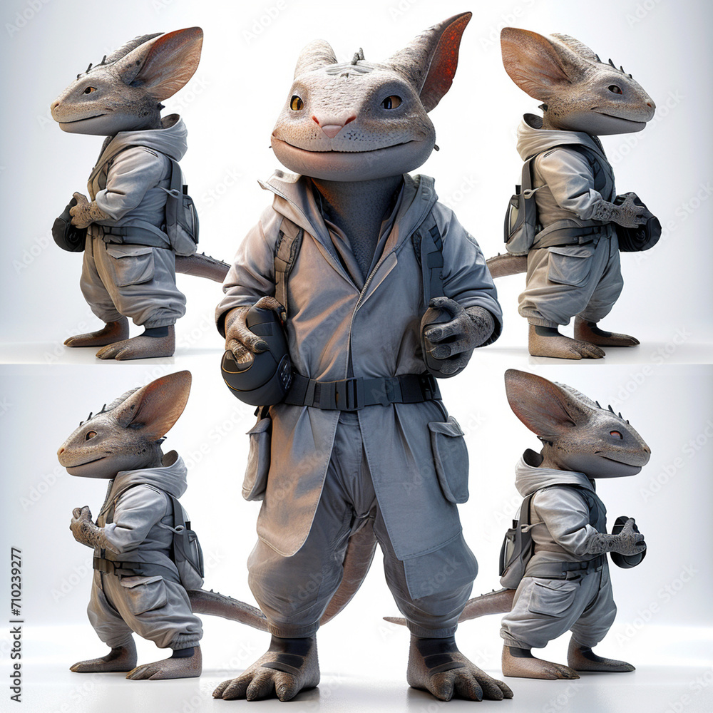 ภาพประกอบสต็อก a dragon character multiple poses multiple facial ...