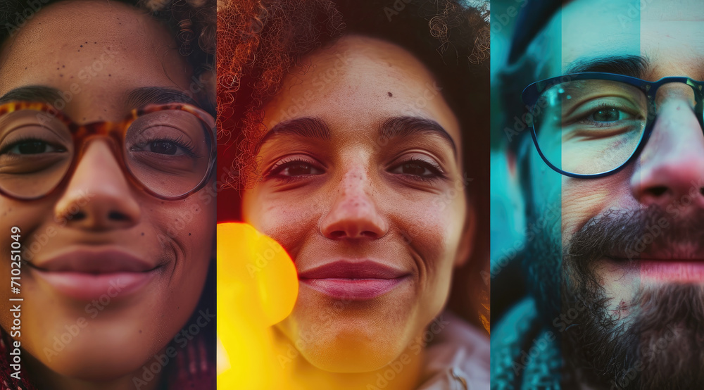 a collage of photos of different people of diverse background, gender ...