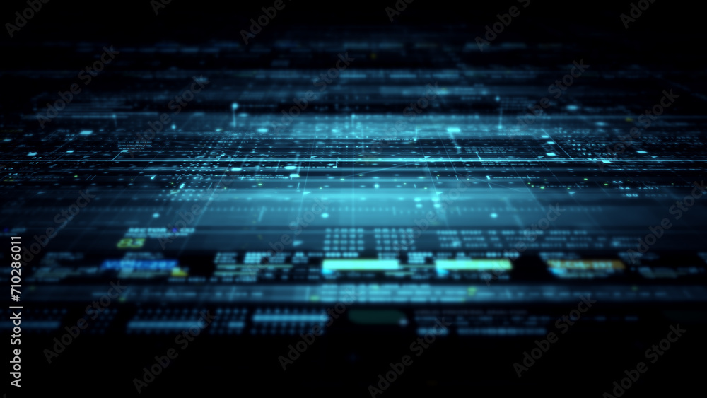 Data matrix simulation UI with cutting-edge digital environment with a ...