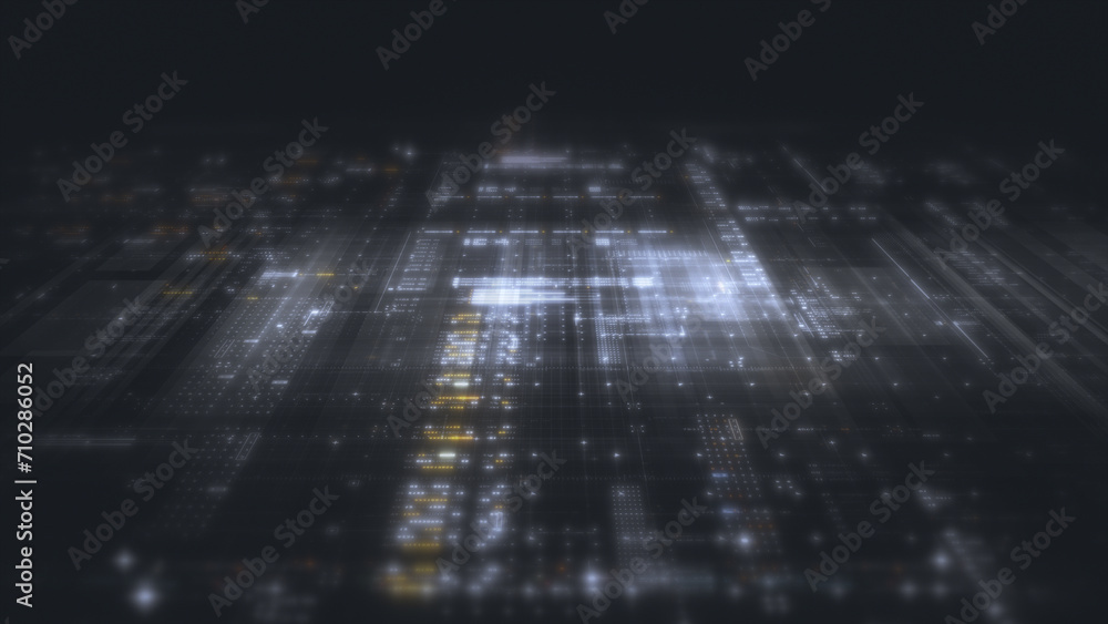 Data matrix simulation UI with cutting-edge digital environment with a ...
