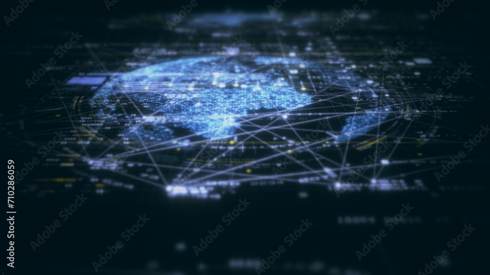 Data matrix simulation UI with cutting-edge digital environment with a ...