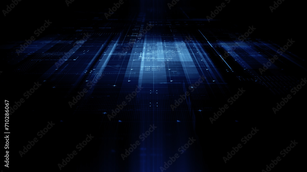 Data matrix simulation UI with cutting-edge digital environment with a ...