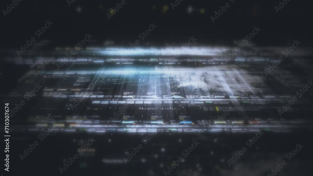 Data matrix simulation UI with cutting-edge digital environment with a ...