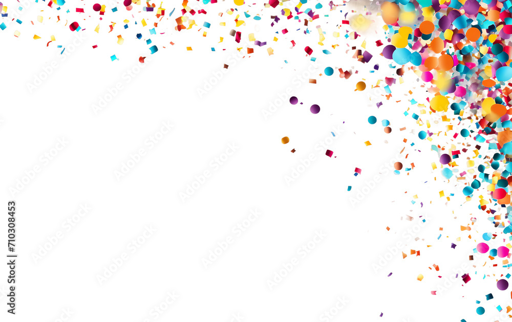 Celebration Adorned in Confetti Rain Isolated on Transparent Background ...