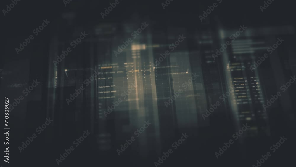 Data matrix simulation UI with cutting-edge digital environment with a ...