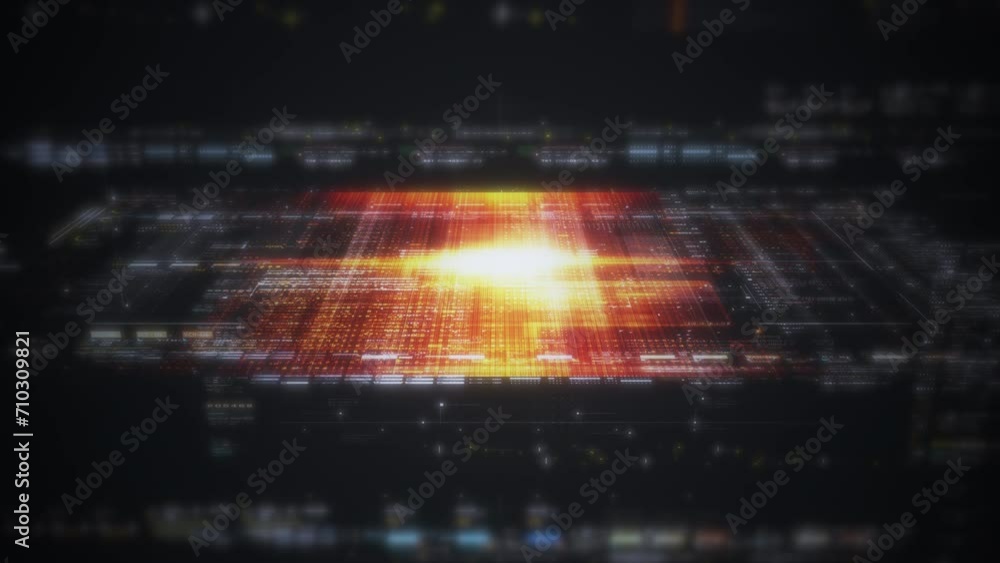 Data matrix simulation UI with cutting-edge digital environment with a ...