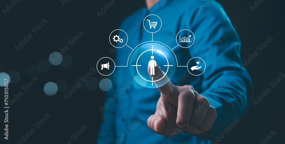 Target customer, buyer persona, customer behavior concept. Marketing ...