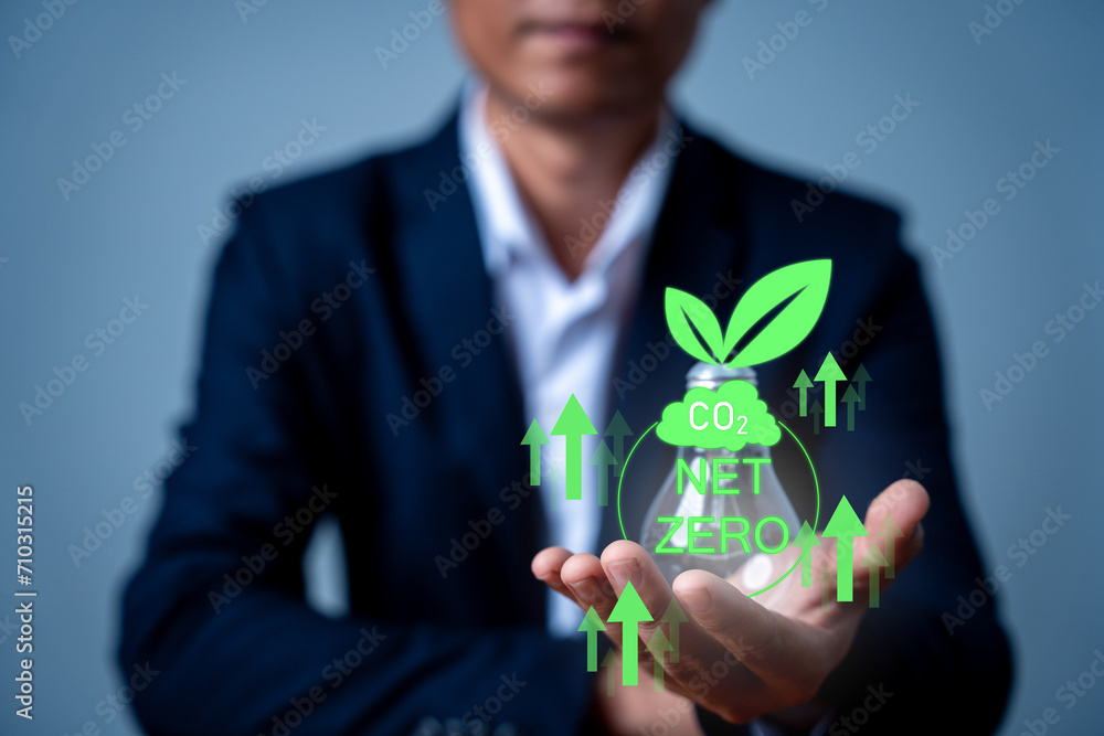 Net zero and carbon neutral concept. Net zero icon, CO2 net-zero ...