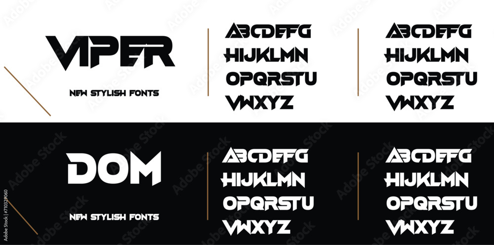 Viper Minimal modern urban fonts for logo, brand etc. Typography ...