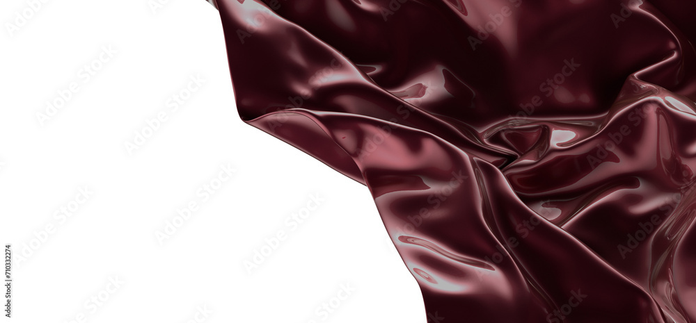 Red ribbon silk cloth fly cloth floating fabric background, 3d ...