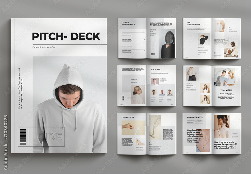 Pitch Deck Template Design Layout Stock Template | Adobe Stock