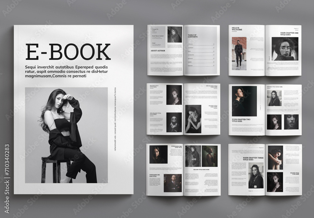 E-Book Template Design Layout Stock Template | Adobe Stock
