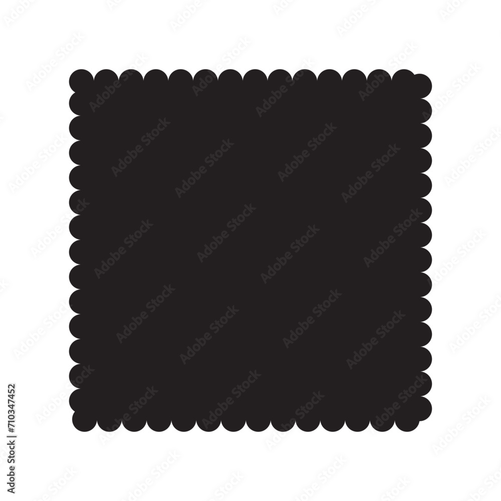 square scalloped frames. Scalloped edge rectangle and ellipse shapes ...