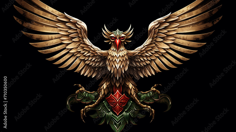 Garuda Pancasila bird logo without background, Generate AI. Stock ...