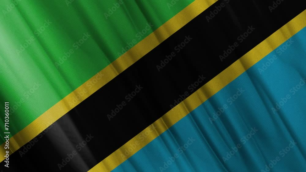 Tanzania Waving Flag National 3d Tanzania Flag Waving Tanzanian Flag