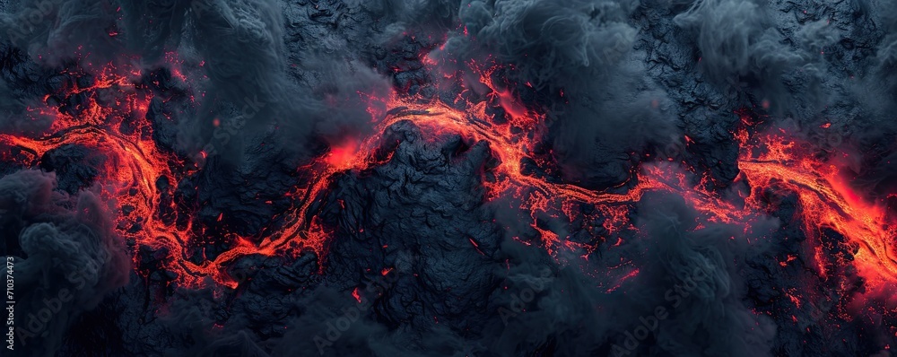 Inferno unleashed. Captivating image of active volcano eruption ...