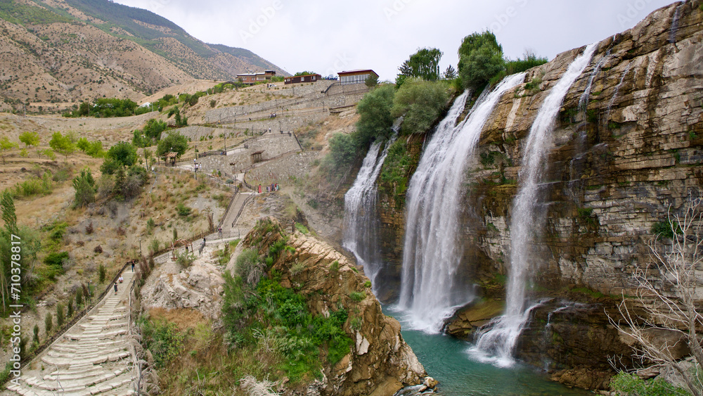 Tortum (Uzundere) Waterfall in Erzurum. Turkey's highest waterfall ...
