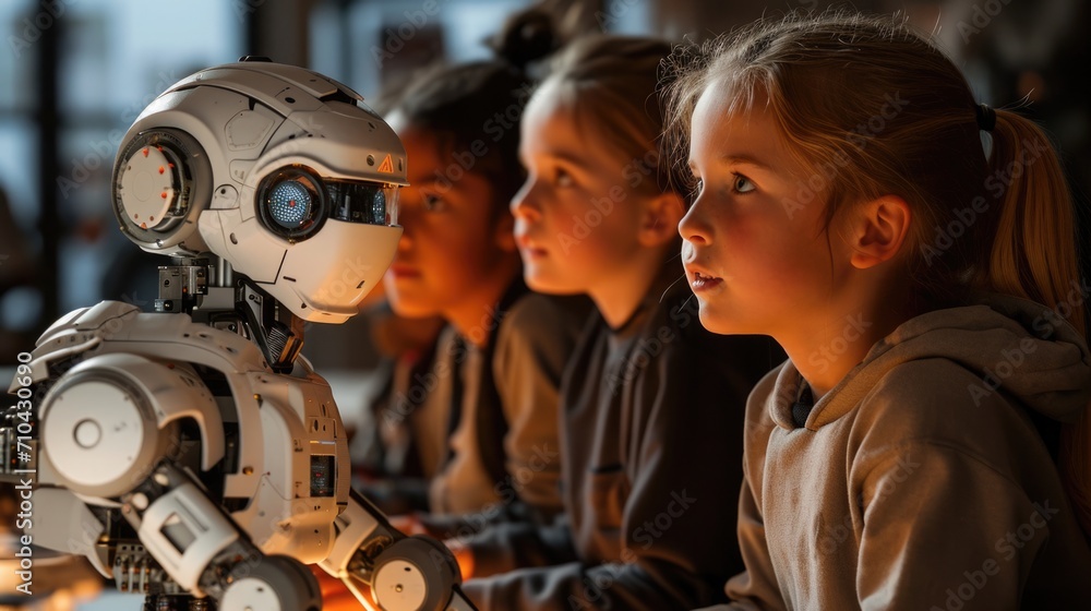 Next-Gen Robotics in Education, kids interacting with advanced robots ...