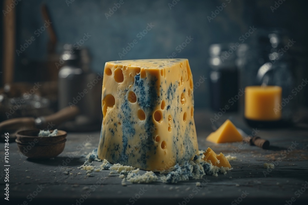 Moldy Delicacy: A Glimpse of Cheese with Character, Transforming with ...
