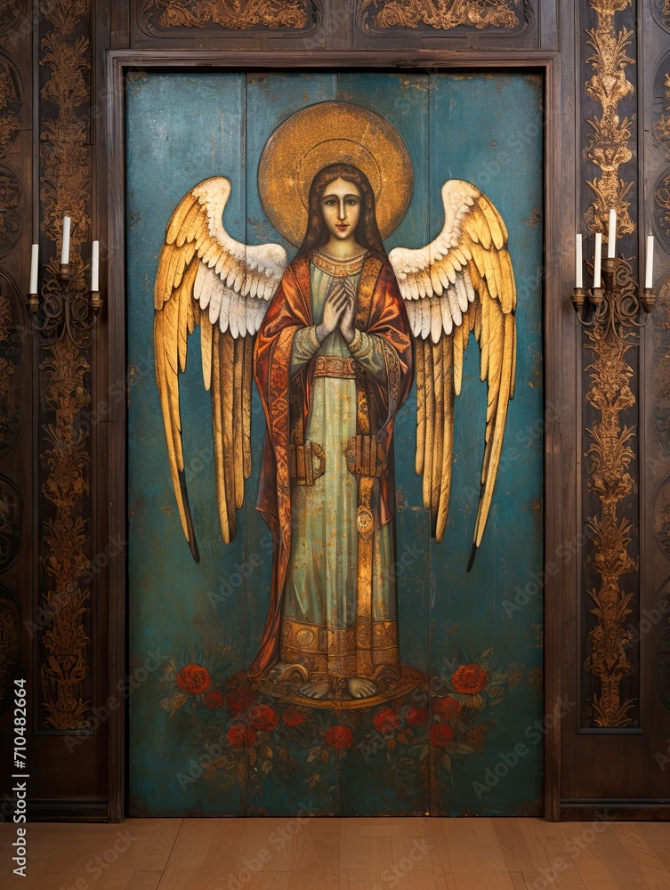 Angelic Beings: enchanting religious iconography wall art for divine ...