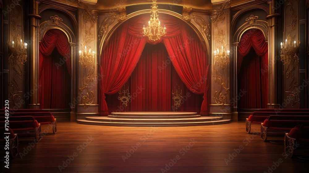 spotlight stage studio background illustration microphone performance ...