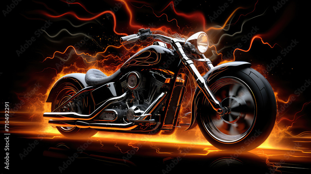 Thunder Honda Effect on black background for wallpaper Design Stock ...