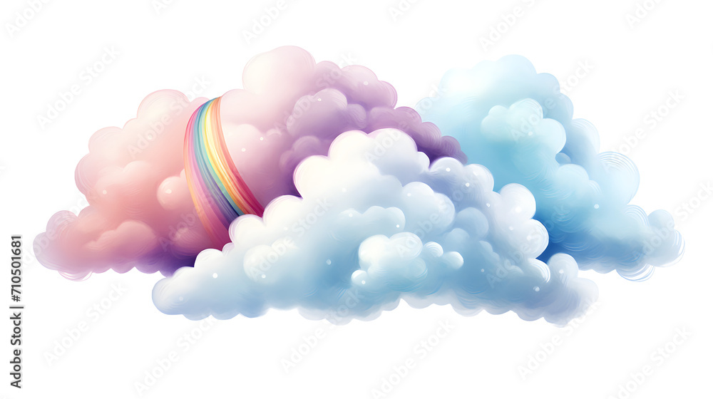 Rainbow and Clouds, PNG, Transparent, No background, Clipart, Graphic ...