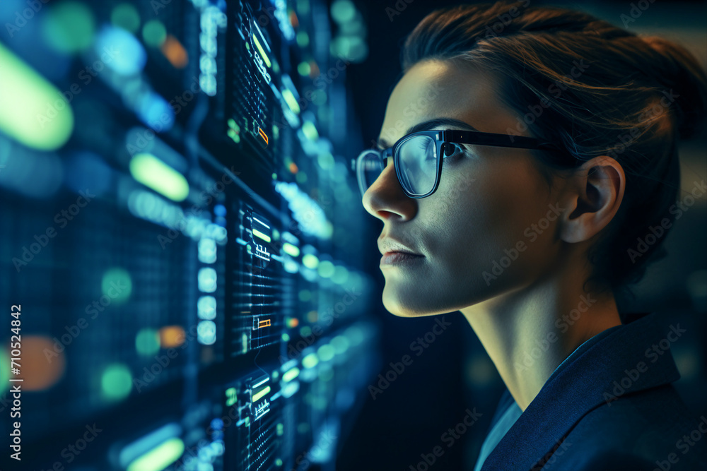 Successful Male Female Data Center IT Specialist Computer technologies ...