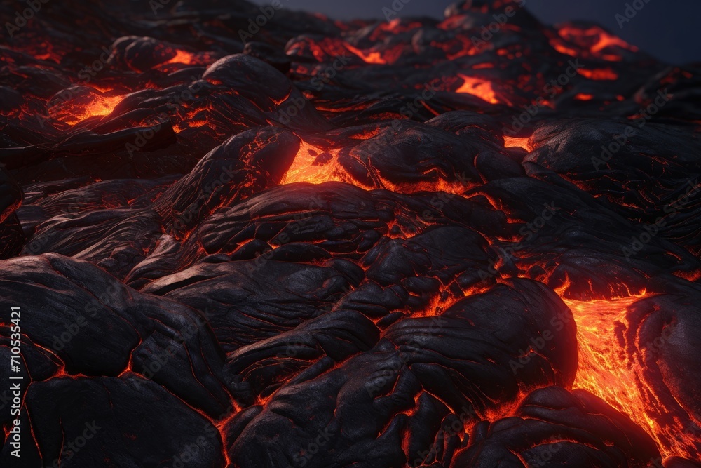 This image showcases a close-up view of a pile of lava rocks, providing ...