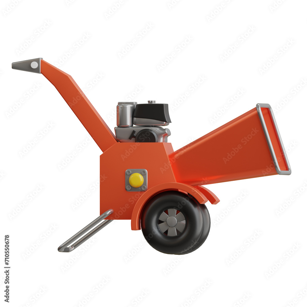 3D Wood Chipper Model From Branches to Mulch. 3d illustration, 3d ...