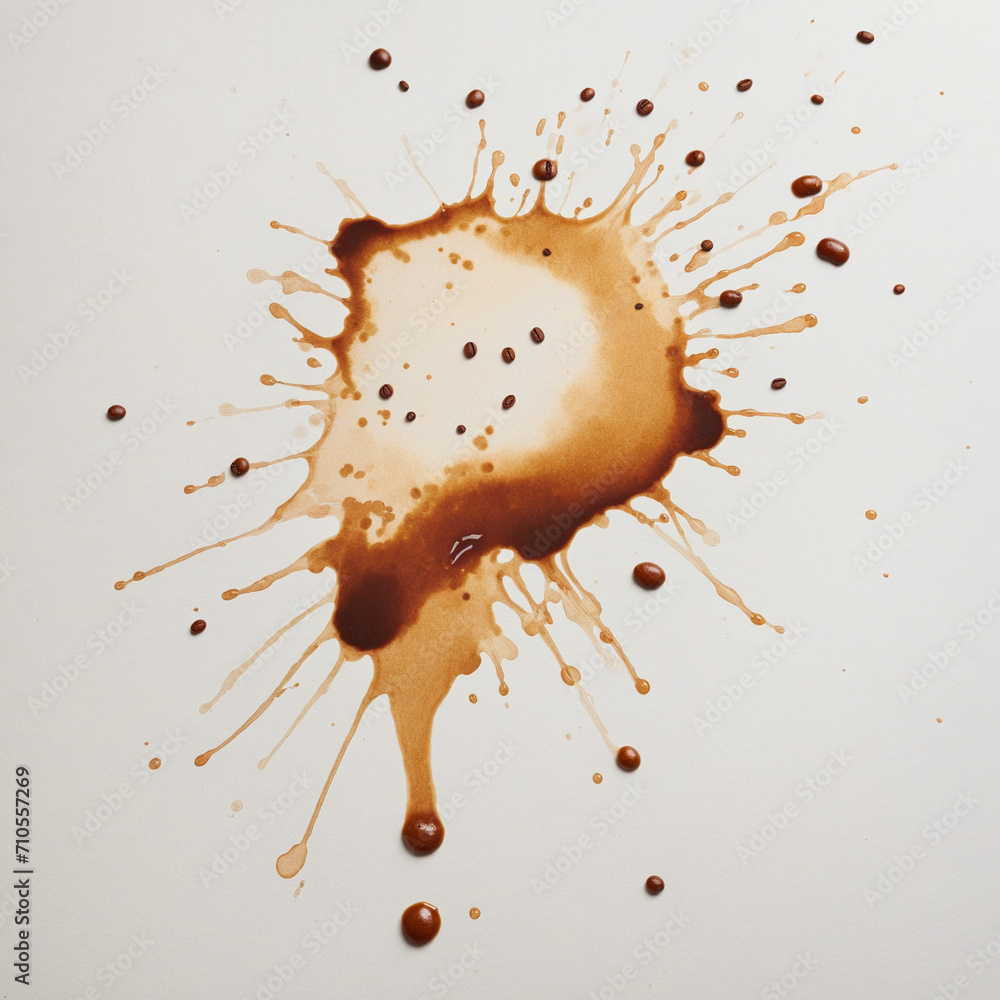 Coffee and tea stains isolated on a transparent background - high ...