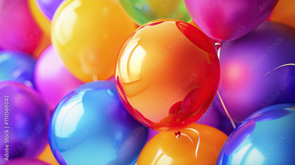 Rainbow-Colored Balloons: An illustration of a bunch of colorful ...