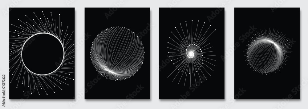 Vector abstract background, creative spatial geometry, patterns ...