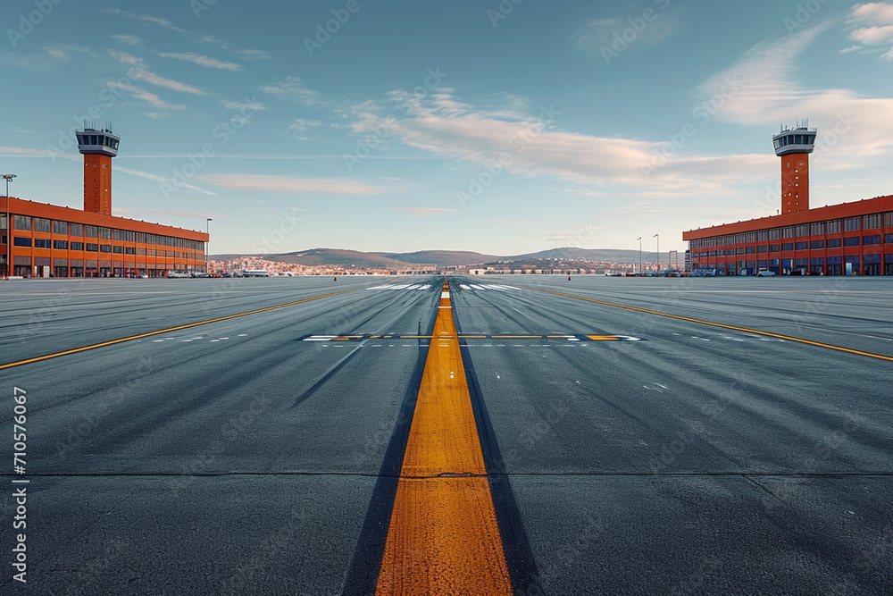An airport with dalmatian print runways and airplanes with spotted ...